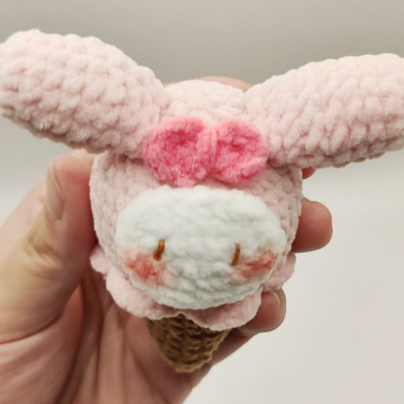 Handmade | Accents | Handmade Amigurumi Crochet Sanrio My Melody Ice Cream Cone | Poshmark